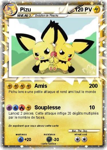 Pokémon Pizu - Amis - Ma carte Pokémon