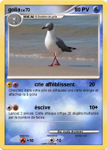 Pokémon golia 1 1 - crie afféblissent - Ma carte Pokémon
