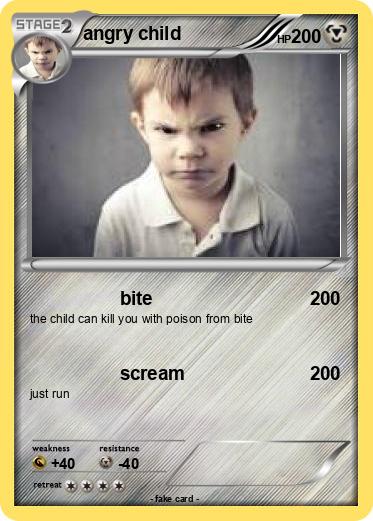 Pokémon angry child 7 7 - bite - My Pokemon Card