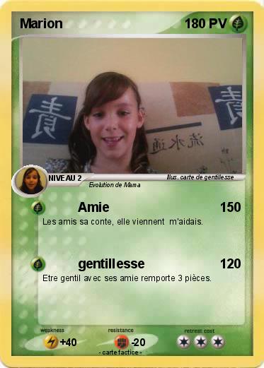 Pokémon Marion 99 99 - Amie - Ma carte Pokémon
