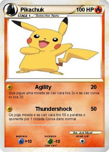 Pokémon Pikachuk 1 1 - Agility - My Pokemon Card