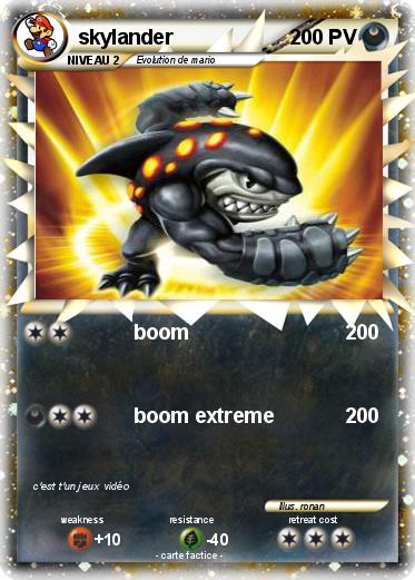 Pokémon skylander 51 51 - boom - Ma carte Pokémon