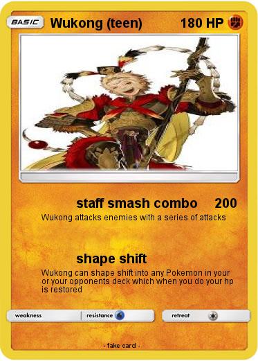 Pokémon Wukong teen - staff smash combo - My Pokemon Card