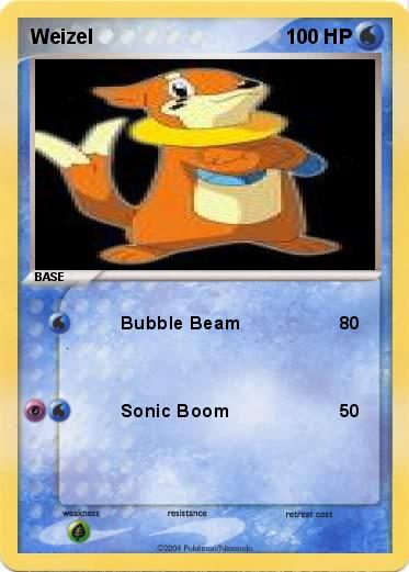 Pokémon Weizel - Bubble Beam - My Pokemon Card