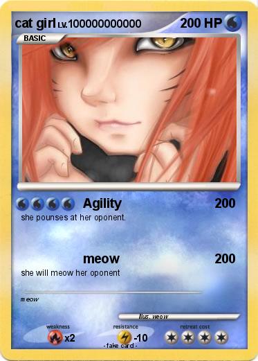Pokémon cat girl 16 16 - Agility - My Pokemon Card