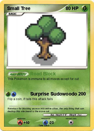 Pokémon Small Tree - Road Block - My Pokemon Card