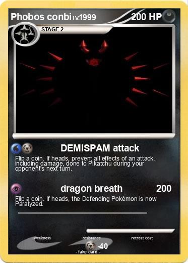 Pokémon Phobos conbi - DEMISPAM attack - My Pokemon Card