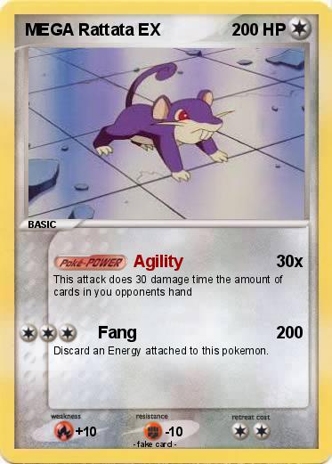 Pokémon MEGA Rattata EX - Agility - My Pokemon Card