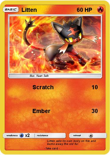 Pokémon Litten 275 275 - Scratch - My Pokemon Card