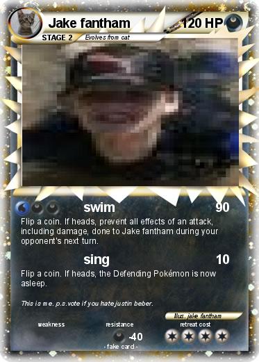 Pokémon Jake fantham - swim - My Pokemon Card
