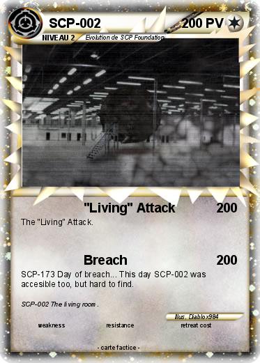 Pokémon SCP 002 002 - "Living" Attack - Ma carte Pokémon