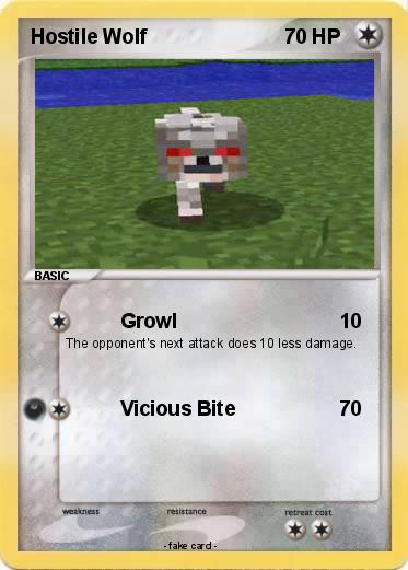 Pokémon Hostile Wolf 1 1 - Growl - My Pokemon Card