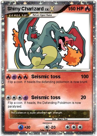 Pokémon Shiny Charizard 180 180 - Seismic toss - My Pokemon Card