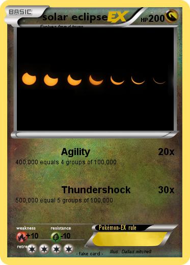 Pokémon solar eclipse 6 6 - Agility - My Pokemon Card