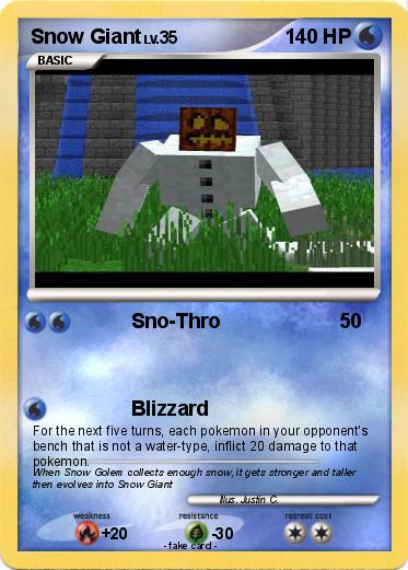 Pokémon Snow Giant - Sno-Thro - My Pokemon Card