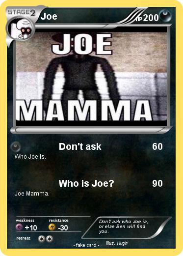 Pokémon Joe 1070 1070 - Don't ask - My Pokemon Card