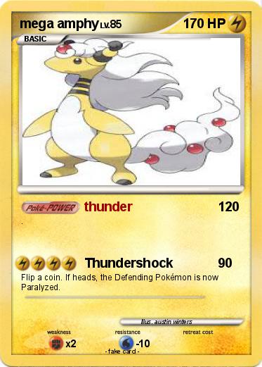 Pokémon mega amphy - thunder - My Pokemon Card