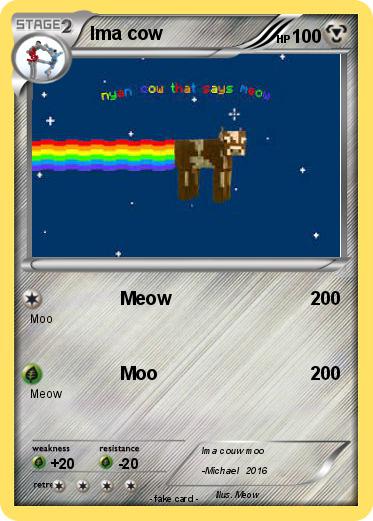 Pokémon Ima cow 1 1 - Meow - My Pokemon Card