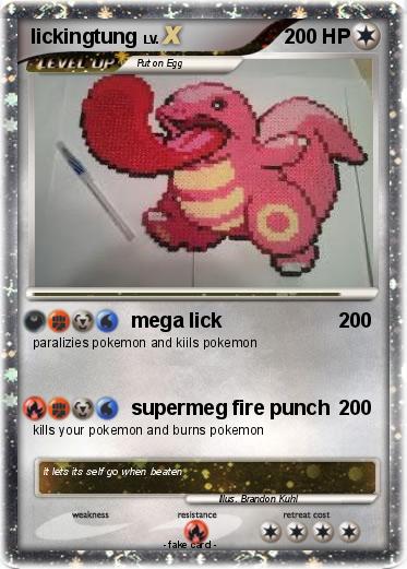 Pokémon lickingtung - mega lick - My Pokemon Card