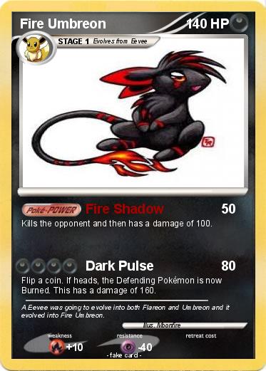 Pokémon Fire Umbreon - Fire Shadow - My Pokemon Card