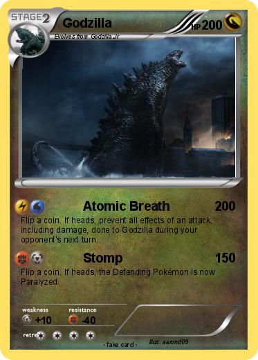 Pokémon Godzilla 1725 1725 - Atomic Breath - My Pokemon Card