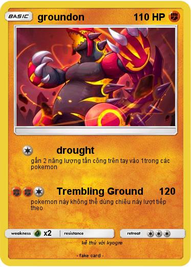 Pokémon groundon 318 318 - drought - My Pokemon Card