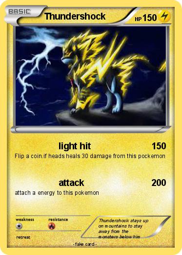 Pokémon Thundershock 123 123 - light hit - My Pokemon Card
