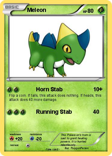 Pokémon Meleon 16 16 - Horn Stab - My Pokemon Card