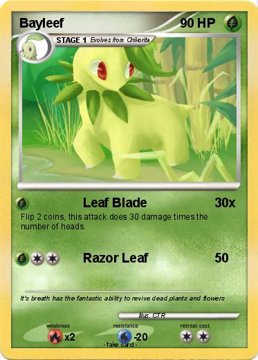 Pokémon Bayleef 82 82 - Leaf Blade - My Pokemon Card