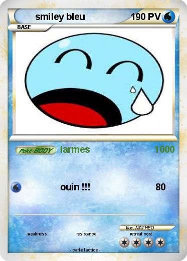 Pokémon smiley bleu - larmes 1000 - Ma carte Pokémon