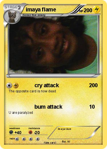 Pokémon imaya flame - cry attack - My Pokemon Card