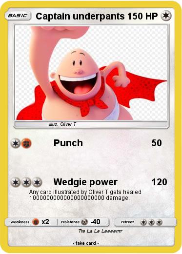 Pokémon Captain underpants 190 190 - Punch - My Pokemon Card