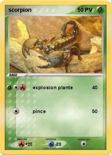 Pokémon scorpion 75 75 - explosion plante - Ma carte Pokémon