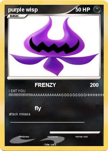 Pokémon purple wisp 7 7 - FRENZY - My Pokemon Card