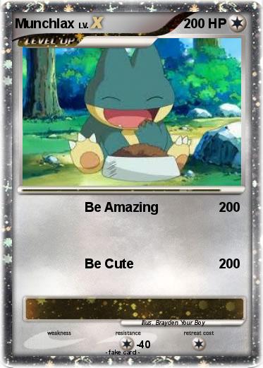 Pokémon Munchlax 110 110 - Be Amazing - My Pokemon Card