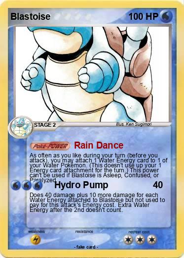 Pokémon Blastoise 2405 2405 - Rain Dance - My Pokemon Card
