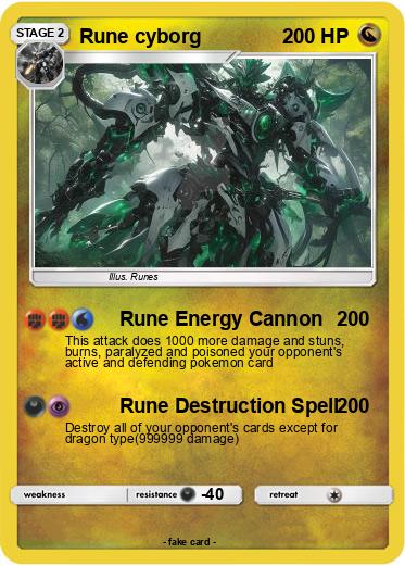 Pokémon Rune cyborg - Rune Energy Cannon - My Pokemon Card