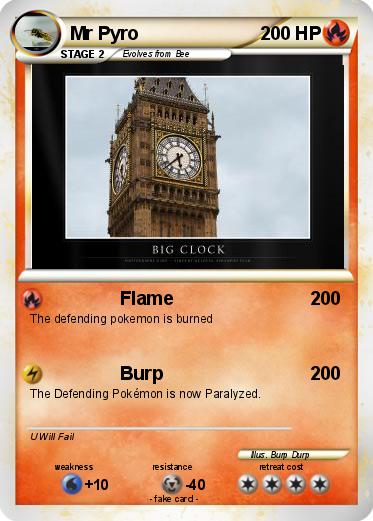Pokémon Mr Pyro - Flame - My Pokemon Card