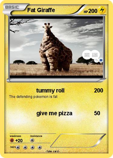 Pokémon Fat Giraffe 42 42 - tummy roll - My Pokemon Card