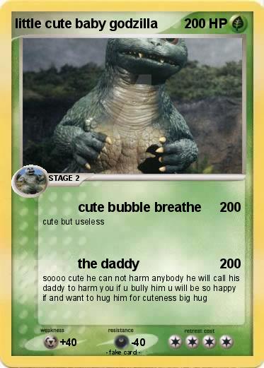Pokémon little cute baby godzilla - cute bubble breathe - My Pokemon Card