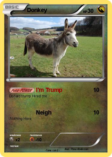 Pokémon Donkey 859 859 - I'm Trump - My Pokemon Card