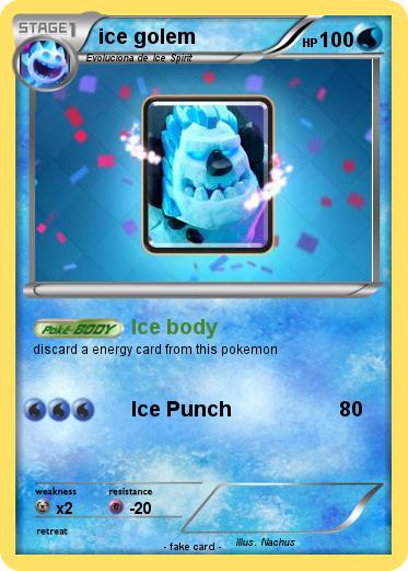 Pokémon ice golem 4 4 - Ice body - Mi carta pokémon