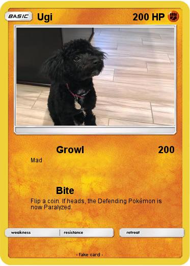 Pokémon Ugi - Growl - My Pokemon Card