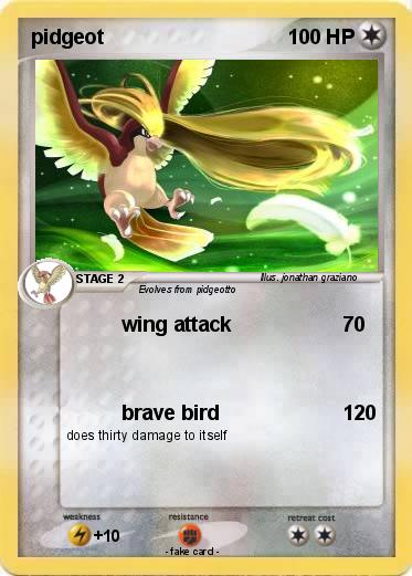 Pokémon pidgeot 69 69 - wing attack - My Pokemon Card