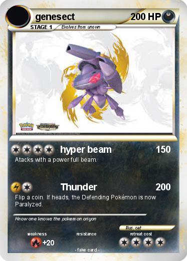 Pokémon genesect 1359 1359 - hyper beam - My Pokemon Card