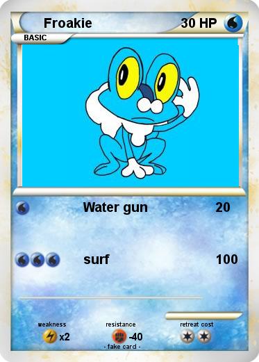 Pokémon Froakie 495 495 - Water gun - My Pokemon Card