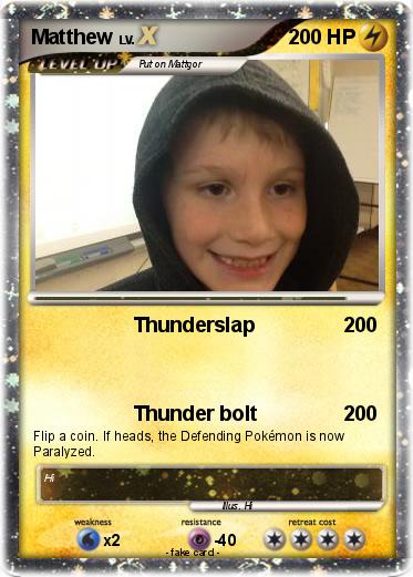 Pokémon Matthew 698 698 - Thunderslap - My Pokemon Card