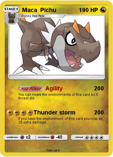 Pokémon Maca Pichu - Agility - My Pokemon Card