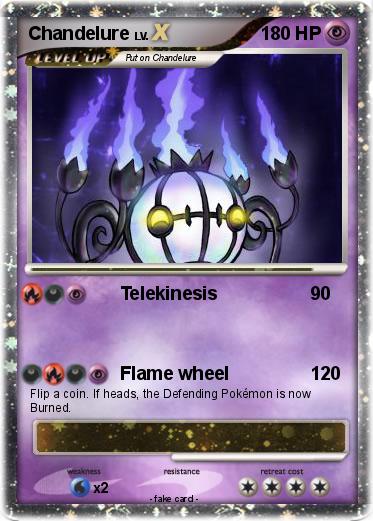 Pokémon Chandelure 175 175 - Telekinesis - My Pokemon Card