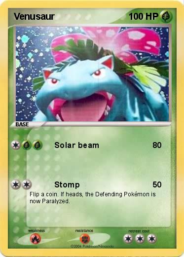 Pokémon Venusaur 40 40 - Solar beam - My Pokemon Card